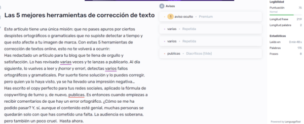 5 mejores herramientas de corrección de textos en español