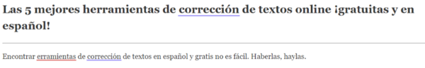 5 mejores herramientas de corrección de textos en español